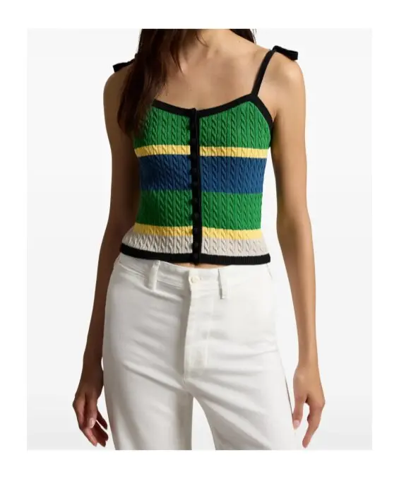 Polo Ralph Lauren Striped Crochet Knit Camisole
