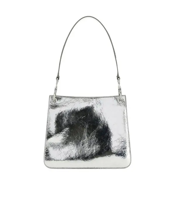 JIL SANDER Logo-detailed Shoulder Bag In Laminated Ovine Leather