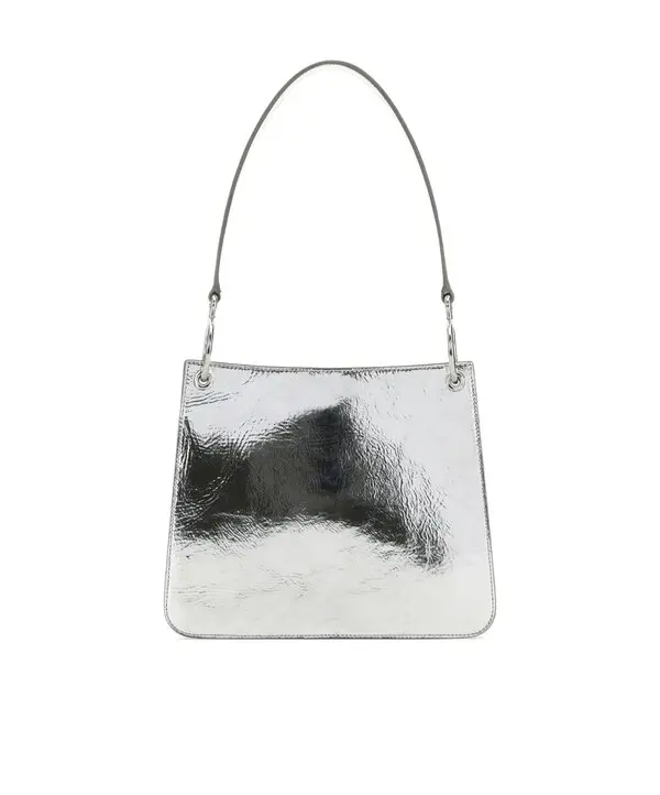 JIL SANDER Logo-detailed Shoulder Bag In Laminated Ovine Leather