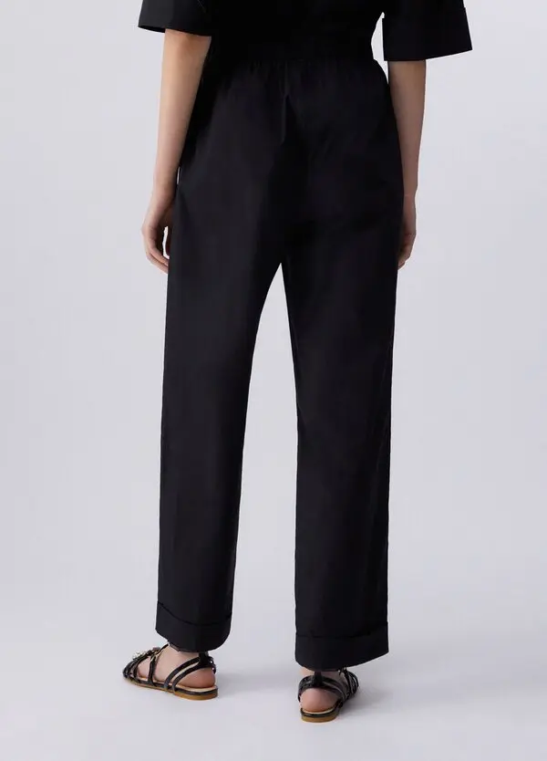 Liu Jo Belted Paperbag Waist Trousers - Black