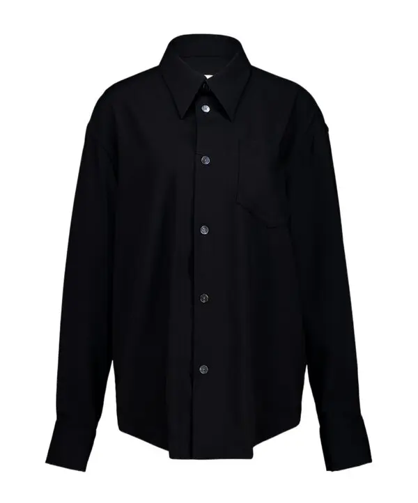 AMI Paris Oversized Sharp-collar Shirt - Black