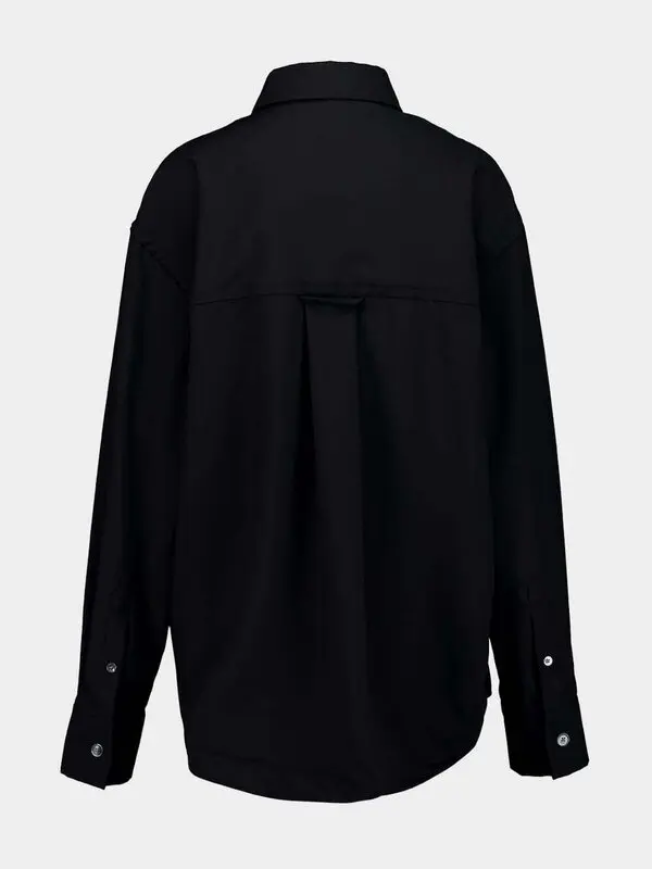 AMI Paris Oversized Sharp-collar Shirt - Black