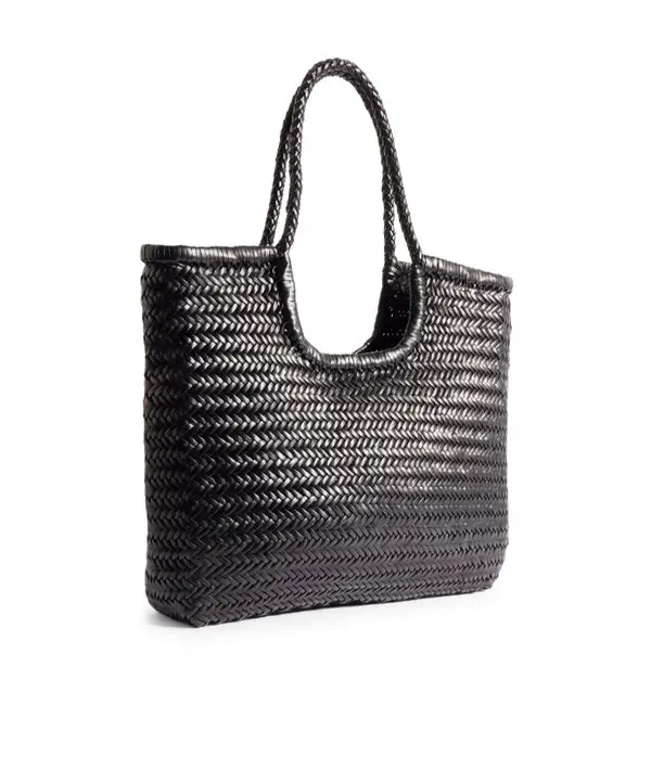 Dragon Diffusion Ns Diagonal Triple Jump Handwoven Tote Bag - Black