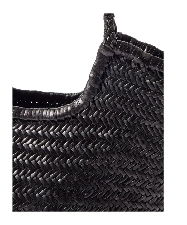 Dragon Diffusion Ns Diagonal Triple Jump Handwoven Tote Bag - Black