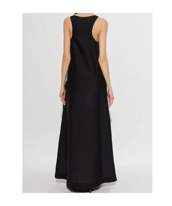 Dries Van Noten Sleeveless Maxi Dress With Embellished Neckline