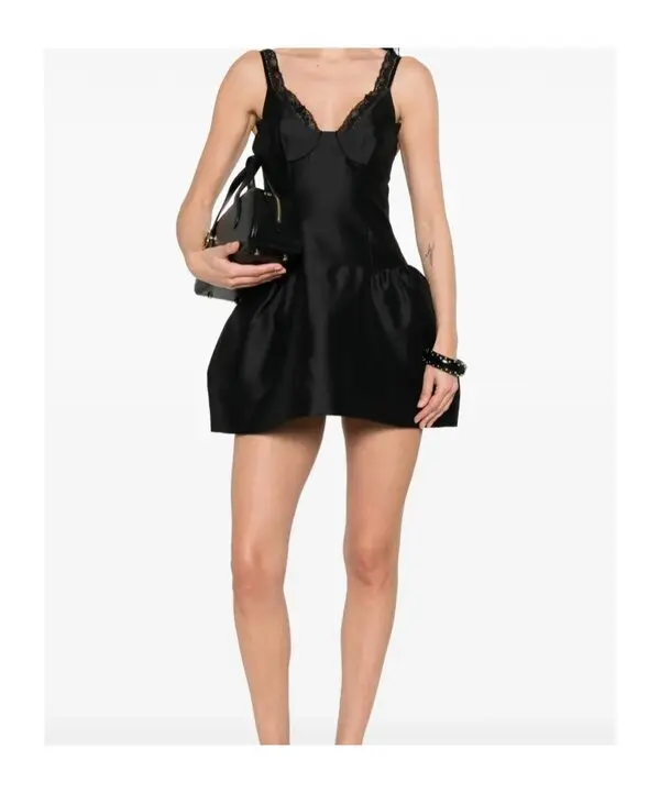 SHUSHU/TONG Lace-trimmed Corset Mini Dress