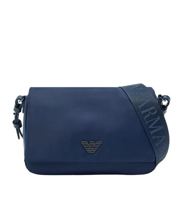 Emporio Armani Eagle-logo Messenger Bag - Blue