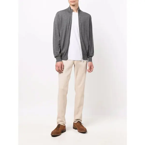 Brunello Cucinelli High-neck Zip-up Jacket - Gray