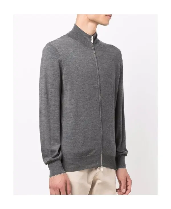 Brunello Cucinelli High-neck Zip-up Jacket - Gray