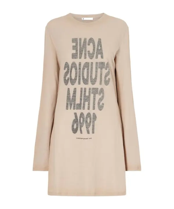 Acne Studios Printed Cotton-jersey Mini Dress