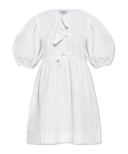 GANNI Cotton Dress - White