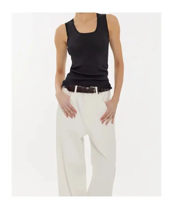 P.a.r.o.s.h Ribbed Tank Top - Black