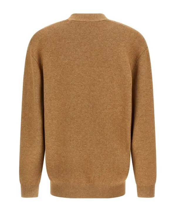 Isabel Marant Étoile Curtis Logo Intarsia Knitted Cardigan - Beige