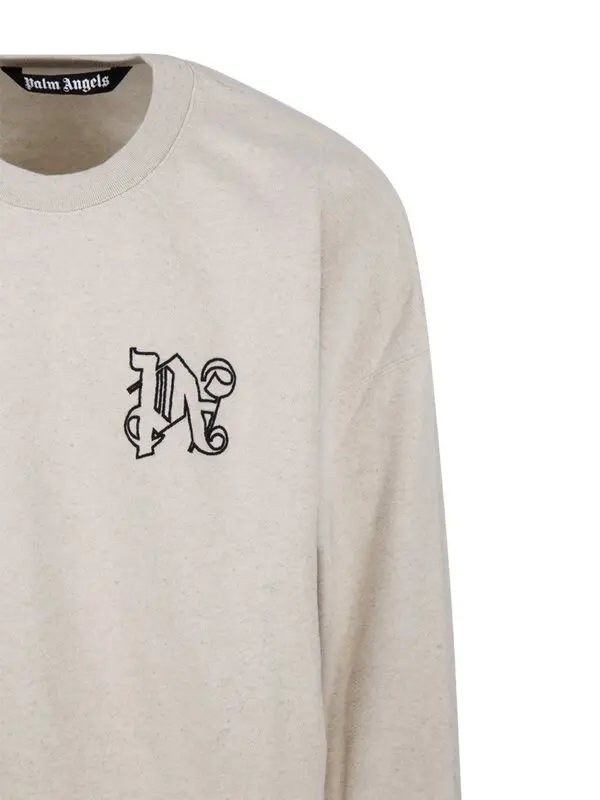 Palm Angels Embroidered Logo Crewneck Sweatshirt