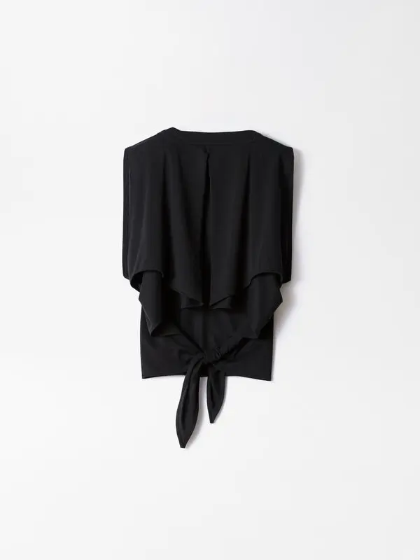 Jacquemus Sleeveless Draped Panel Top With Open Back