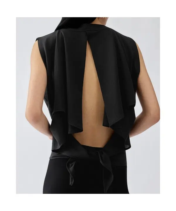 Jacquemus Sleeveless Draped Panel Top With Open Back