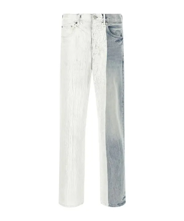 PURPLE BRAND Crackle Silver Coated Jeans - Light Blue