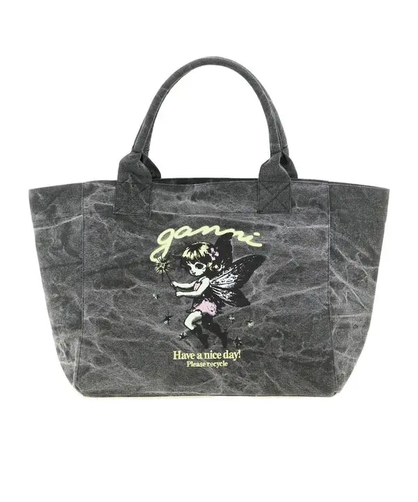 GANNI Medium Fairy Shopping Bag - Gray