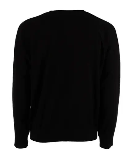 Celine Crewneck Sweater In Cotton With Patterned Detail