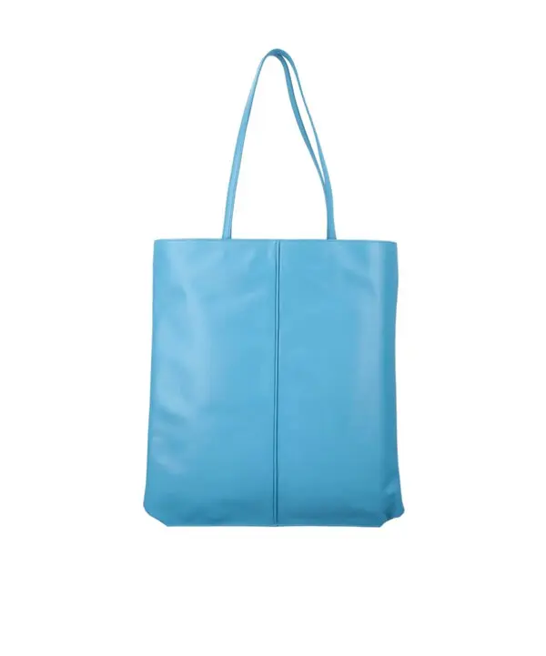 JIL SANDER Linea Leather Tote Bag - Blue