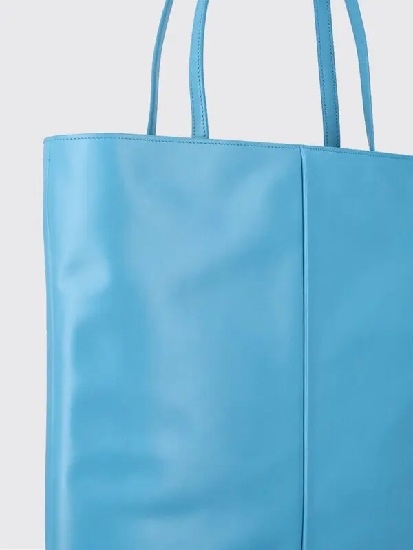 JIL SANDER Linea Leather Tote Bag - Blue
