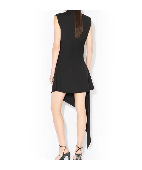 Alaïa Gabardine Pointed Dress - Black