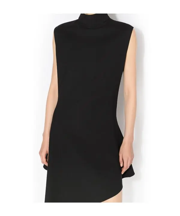 Alaïa Gabardine Pointed Dress - Black
