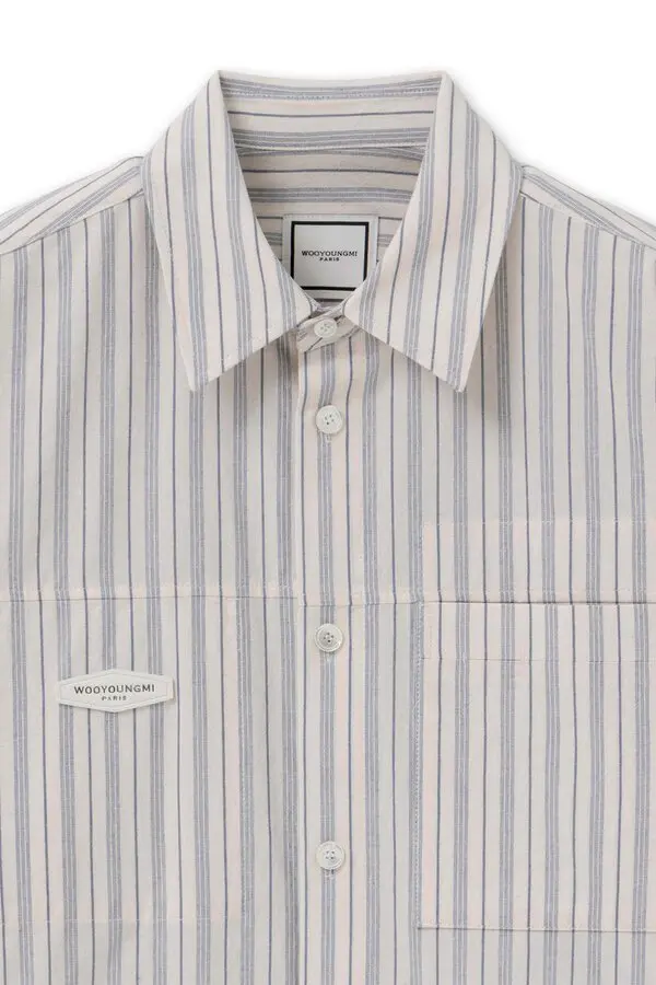 WOOYOUNGMI Embroidered Stripe Shirt