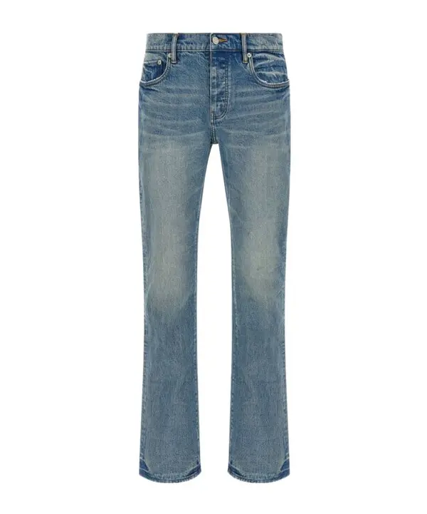 PURPLE BRAND P004 Worn Flared Jeans - Light Blue