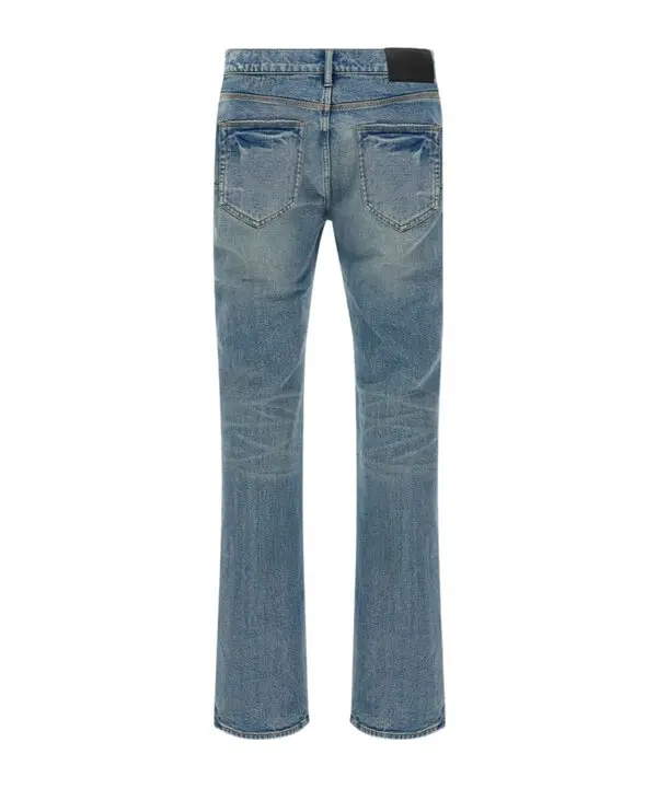 PURPLE BRAND P004 Worn Flared Jeans - Light Blue