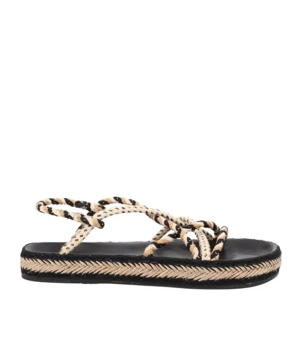 Isabel Marant Étoile Kitza Rope Flat Sandals - Black