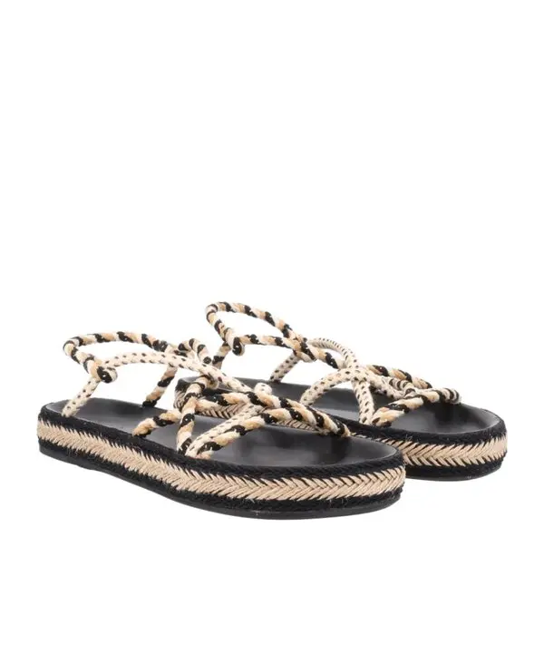 Isabel Marant Étoile Kitza Rope Flat Sandals - Black