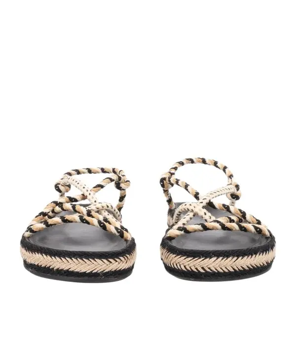 Isabel Marant Étoile Kitza Rope Flat Sandals - Black