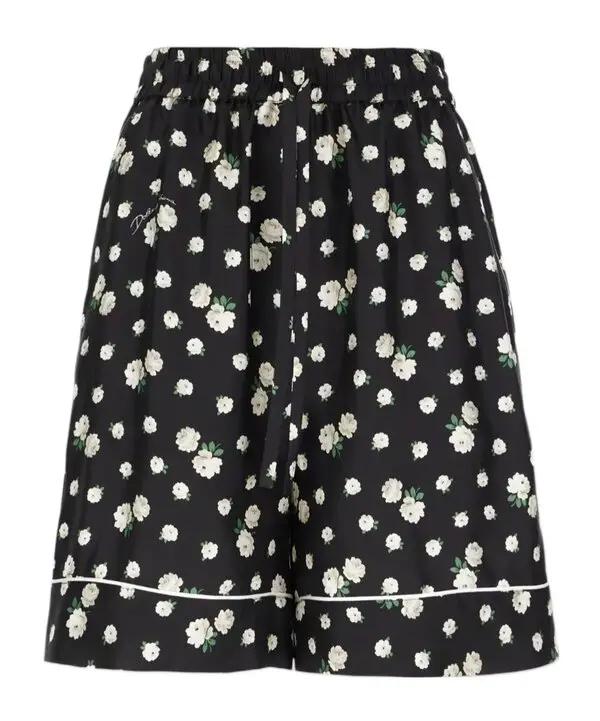 Dolce & Gabbana Floral Print Silk Shorts
