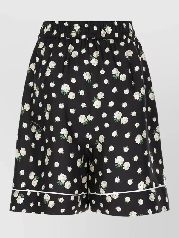 Dolce & Gabbana Floral Print Silk Shorts