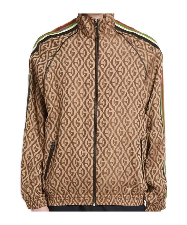 Gucci Gg Jacquard Zip Jacket