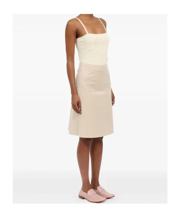 MAISON MARGIELA Pleated Poplin Skirt - Nude