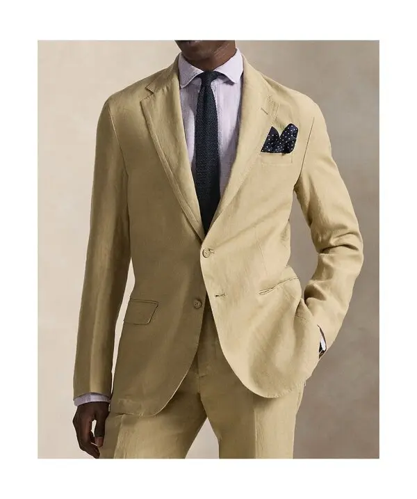 Polo Ralph Lauren Single-breasted Linen Blazer - Nude