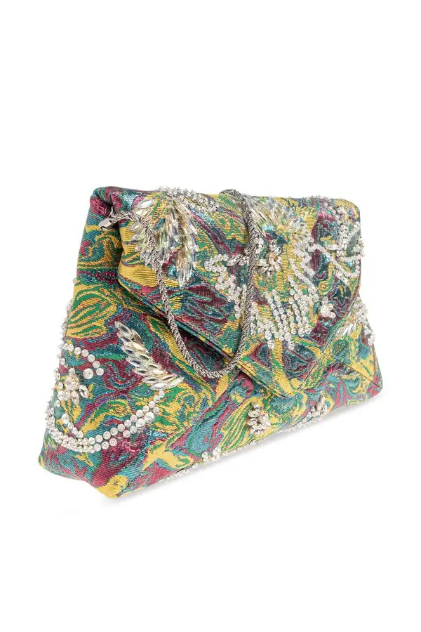 Dries Van Noten Embellished Floral Sequined Shoulder Bag - Multiple Colors