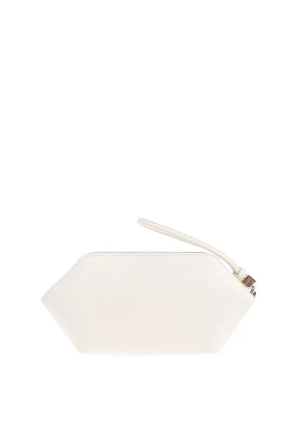 GANNI Bou Printed Pouch Bag - Cream