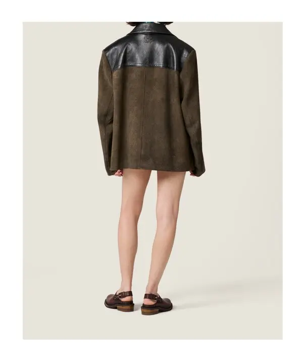 Miu Miu Panelled Long Sleeve Jacket