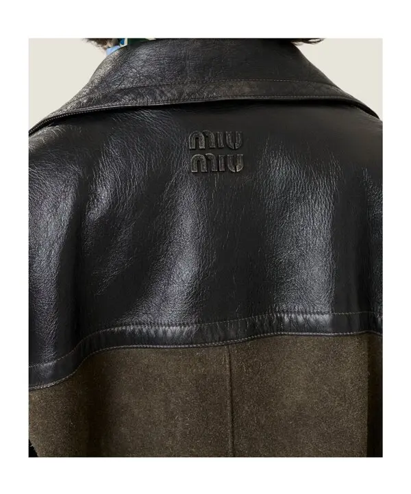 Miu Miu Panelled Long Sleeve Jacket