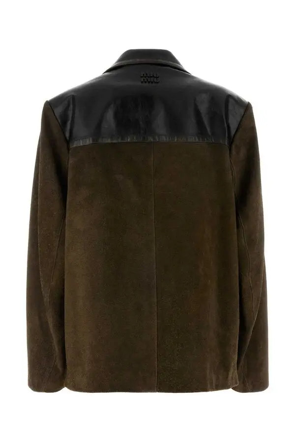Miu Miu Panelled Long Sleeve Jacket