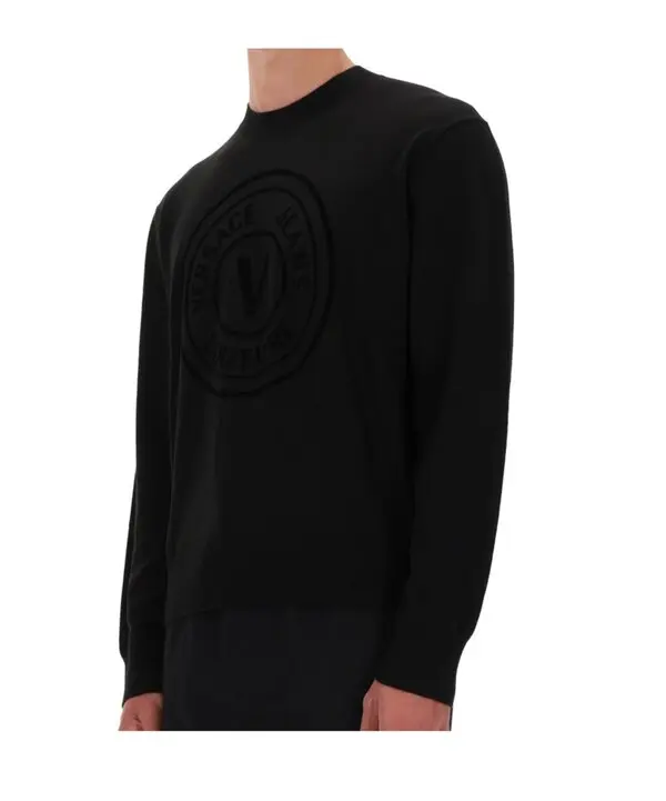 Versace Logo Detail Crewneck Jumper