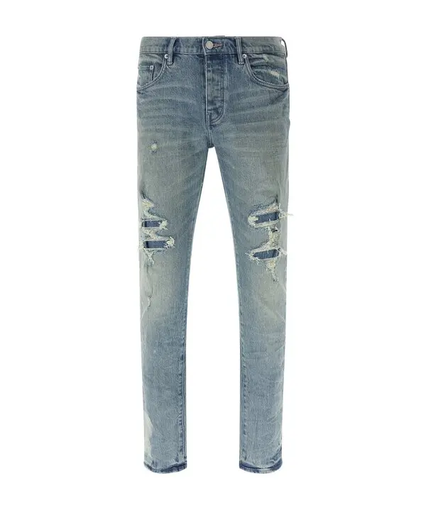 PURPLE BRAND P001 Repairs Skinny Jeans - Light Indigo