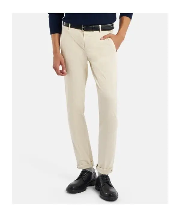 DONDUP Casual Tailored Pants With Belt Loops - Nude