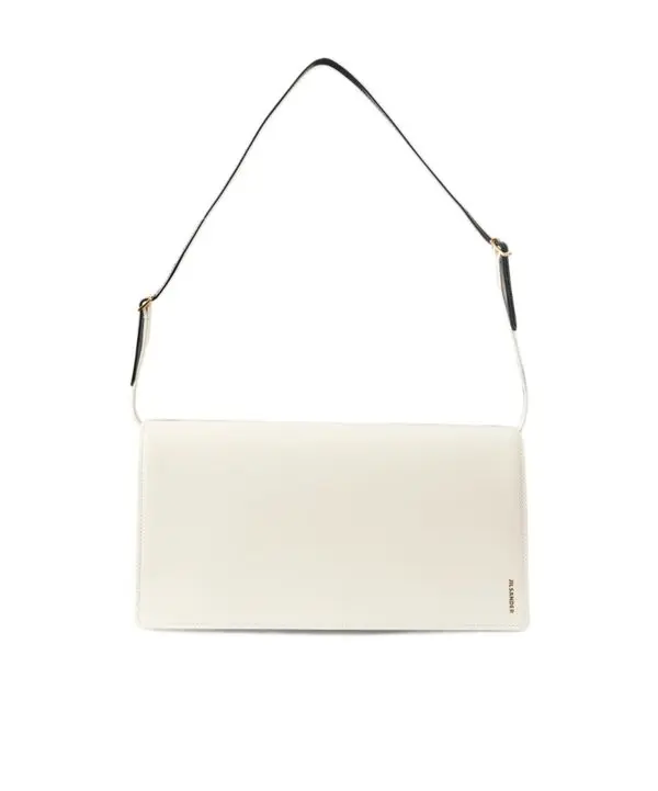 JIL SANDER Medium Leather Shoulder Bag - Cream