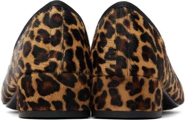 Repetto Camille Leopard Print Low Heels - Black