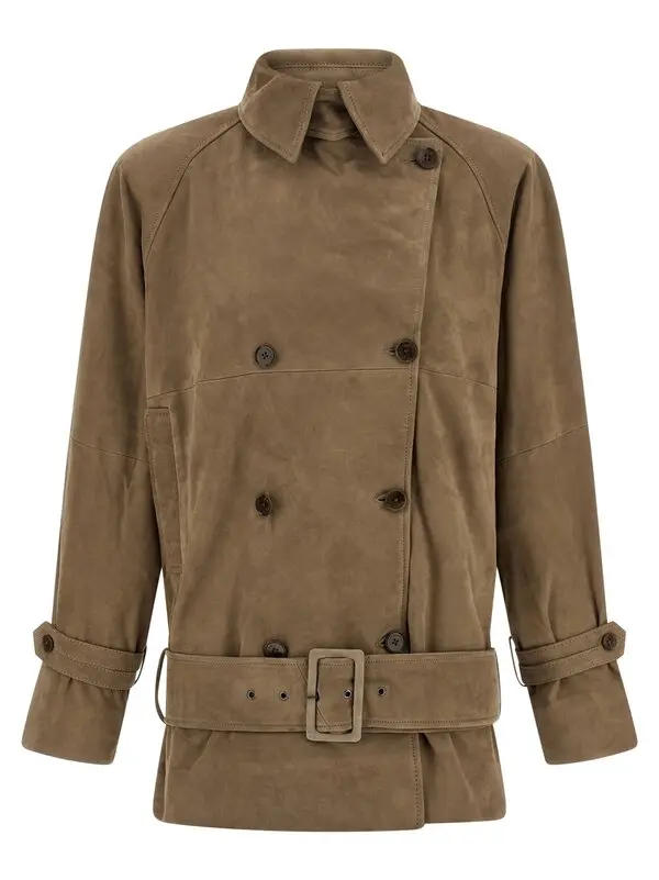 ROTATE BY BIRGER CHRISTENSEN Oversized Double-breasted Jacket With Belt