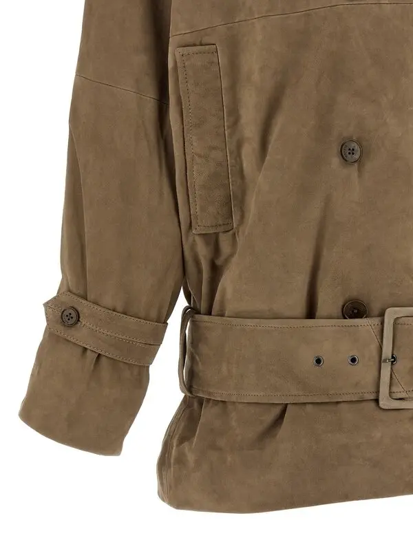 ROTATE BY BIRGER CHRISTENSEN Oversized Double-breasted Jacket With Belt